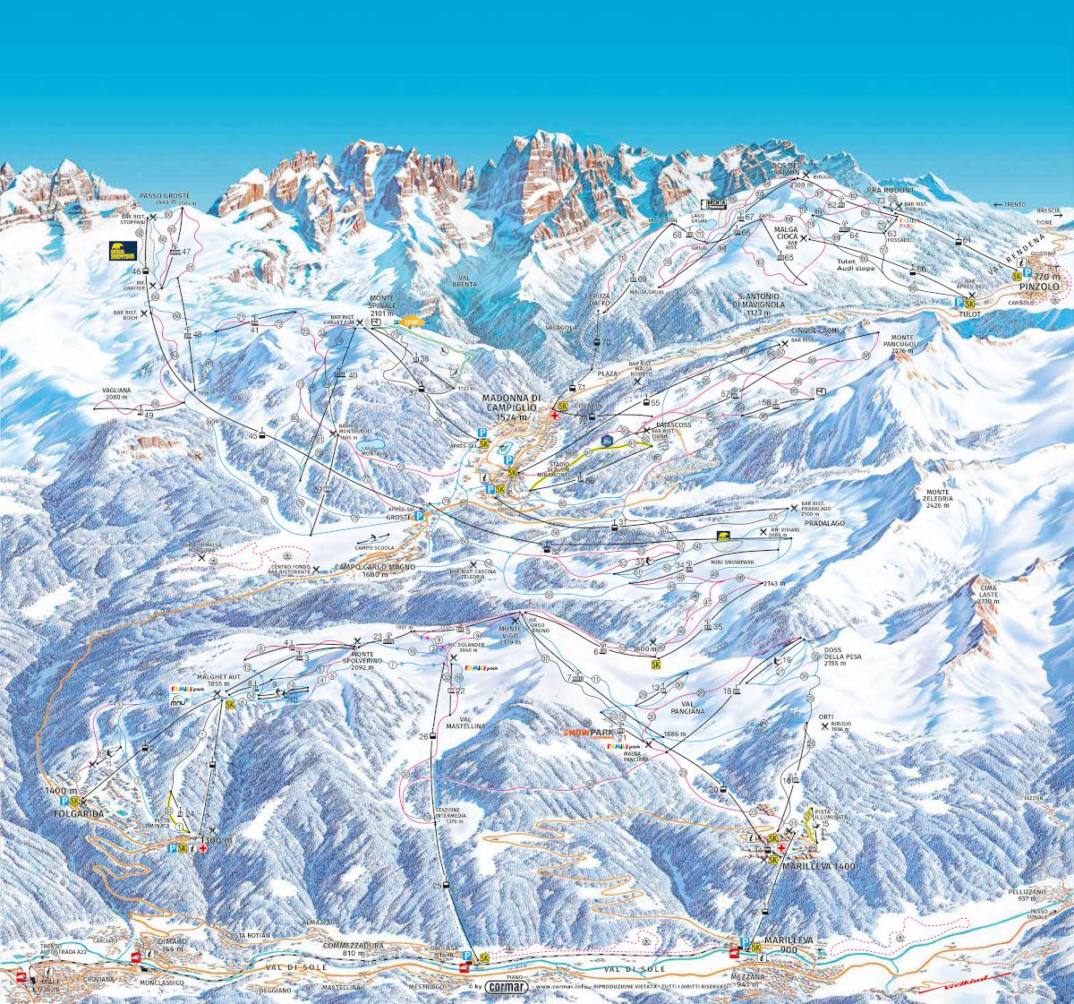 Dove sciare a Pinzolo